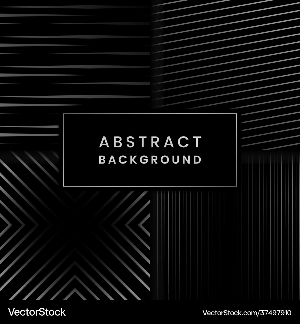 Black and gray abstract background set Royalty Free Vector