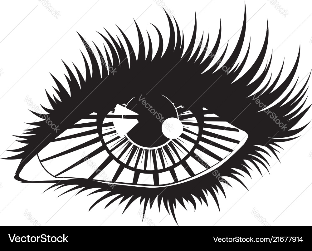 Eye with rays Royalty Free Vector Image - VectorStock