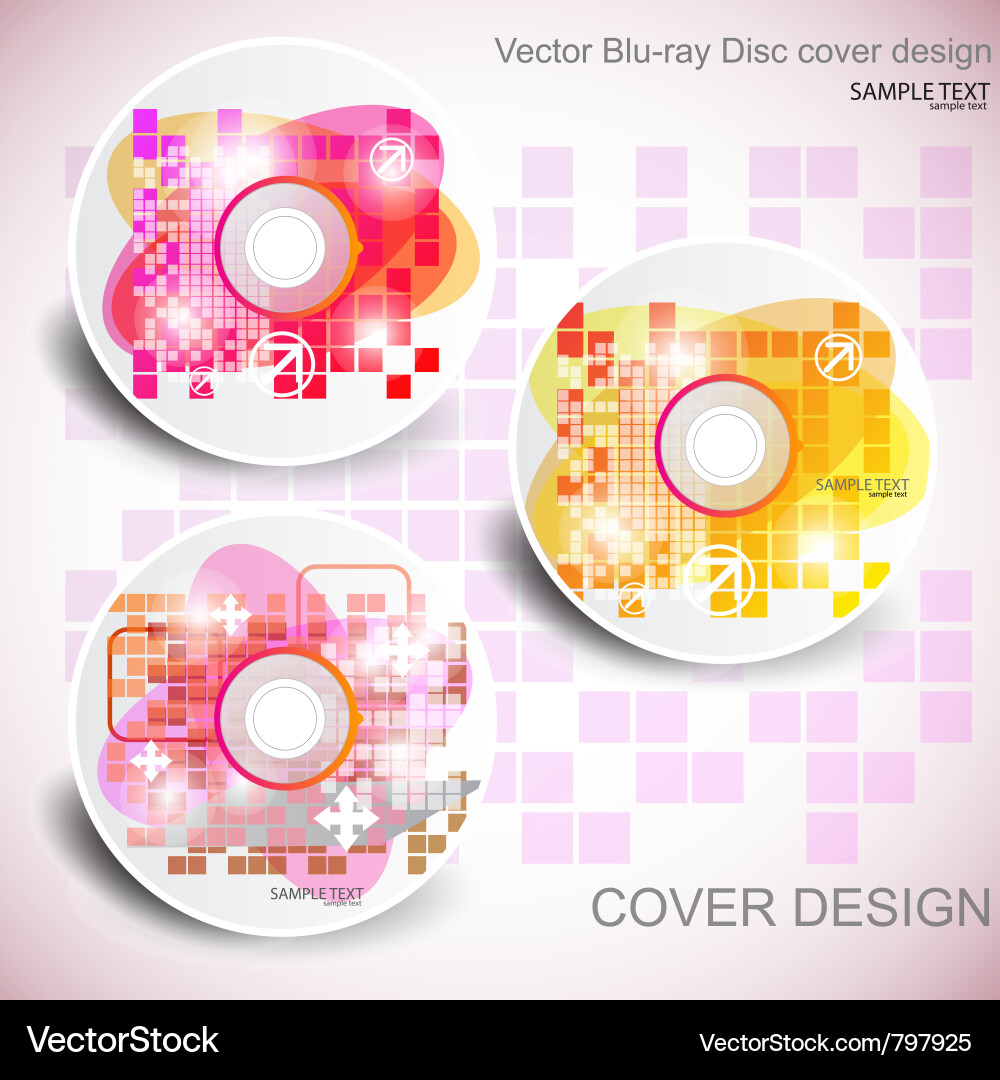 Cd cover design editable templates Royalty Free Vector Image