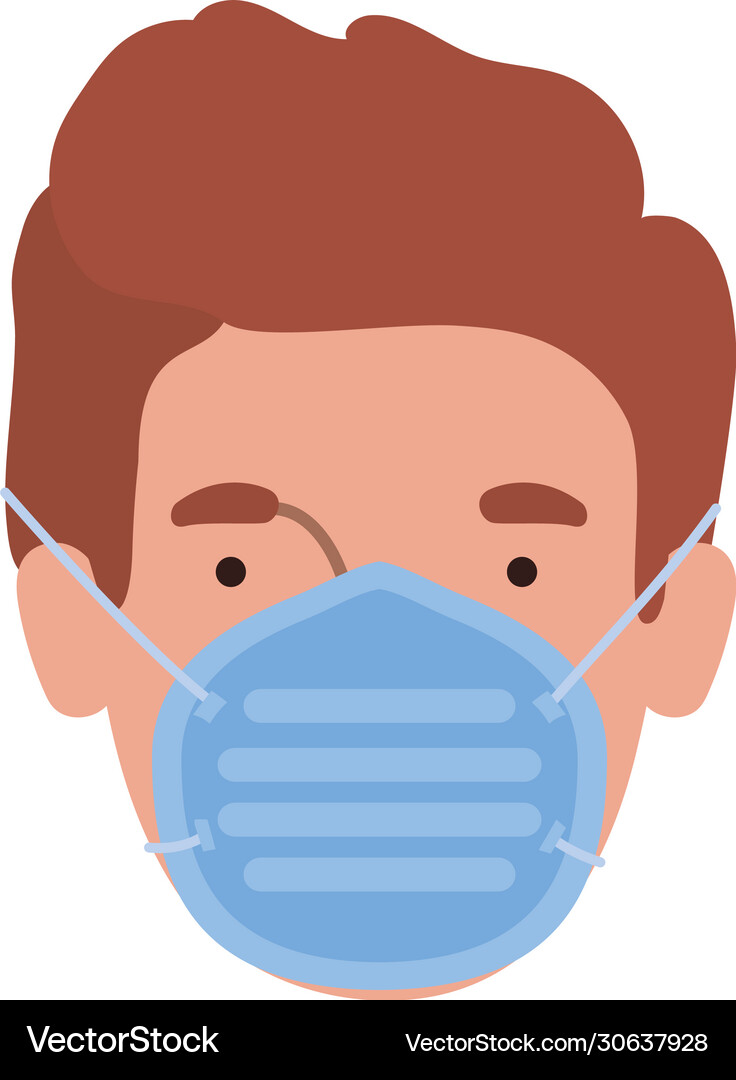 Man doctor with uniform mask design Royalty Free Vector