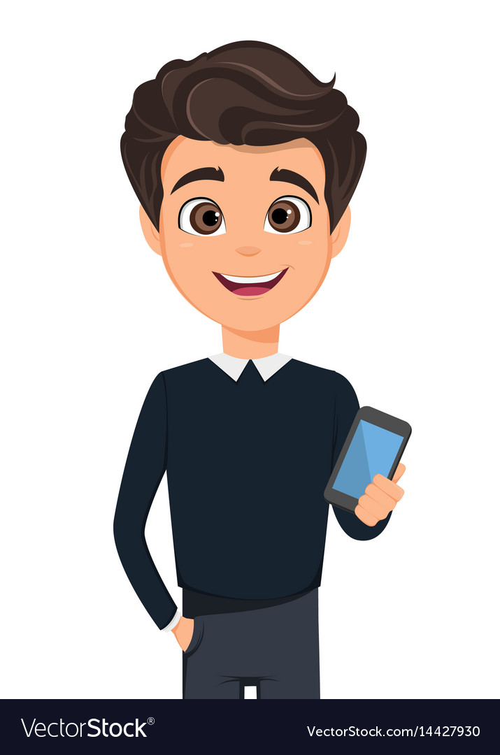 Business man cartoon character young handsome Vector Image Business man cartoon character young handsome Vector Image
