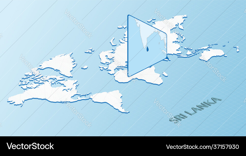 World map in isometric style with detailed map Vector Image