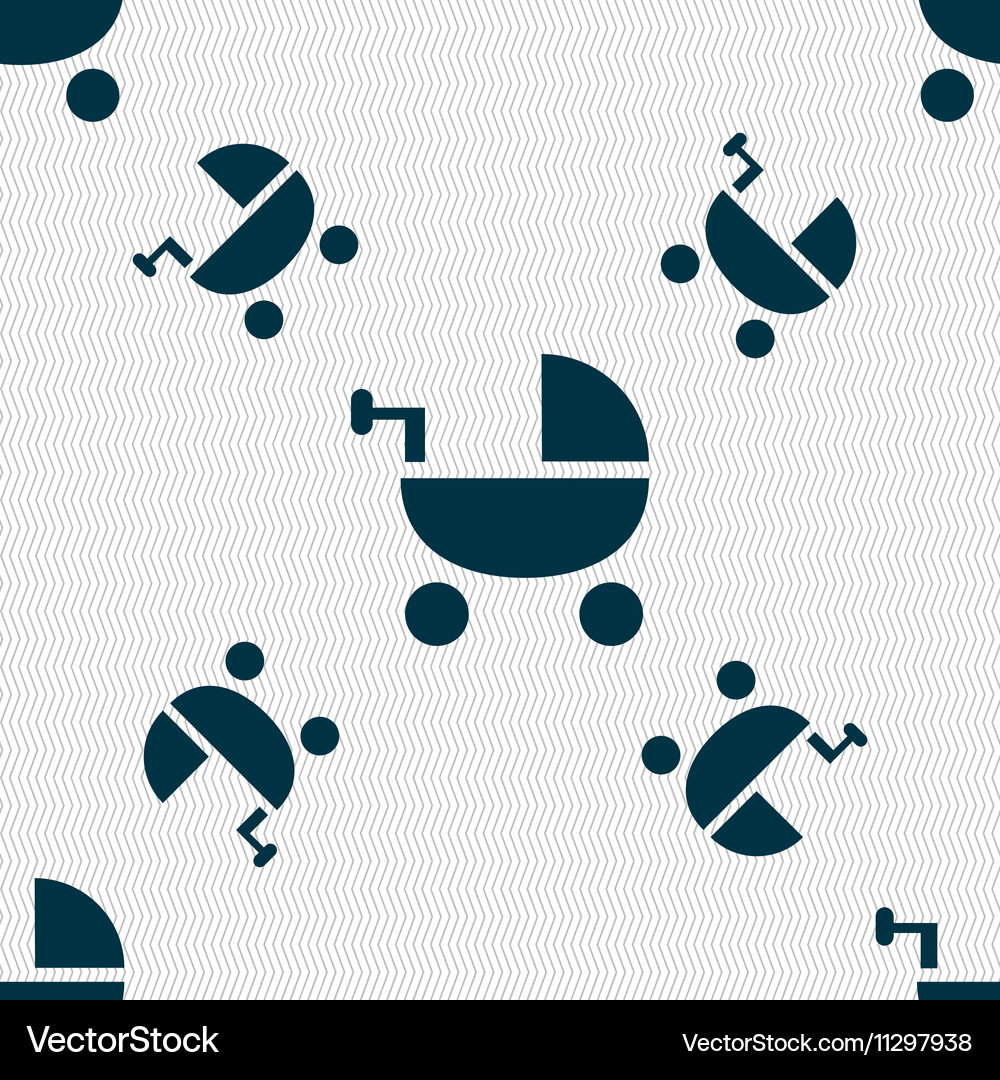 Baby stroller icon sign seamless pattern Vector Image