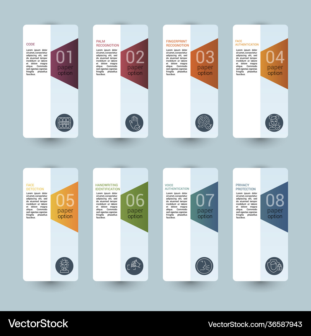 Infographic authentication template icons Vector Image