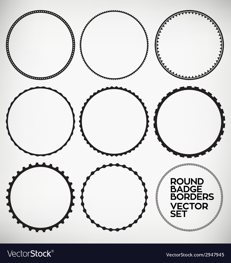 Round Borders Royalty Free Vector Image - VectorStock