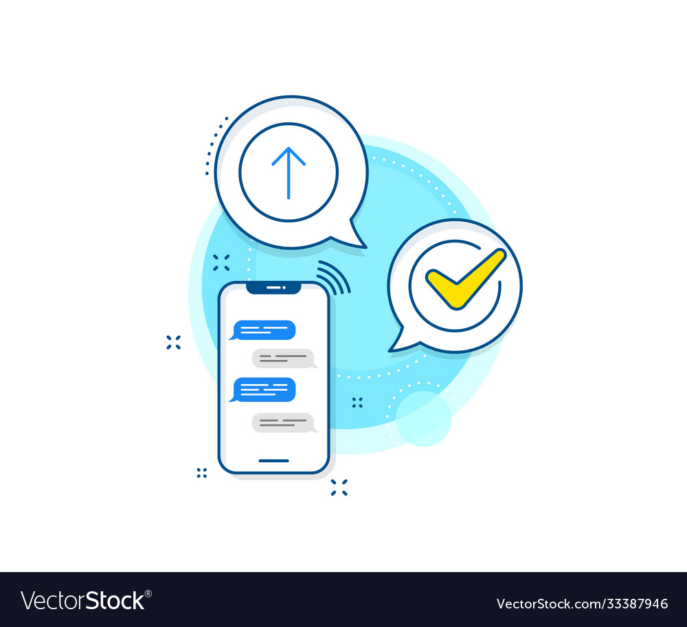 Swipe up button line icon scrolling arrow sign Vector Image