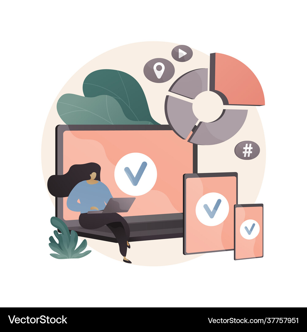 Cross-device tracking abstract concept Royalty Free Vector