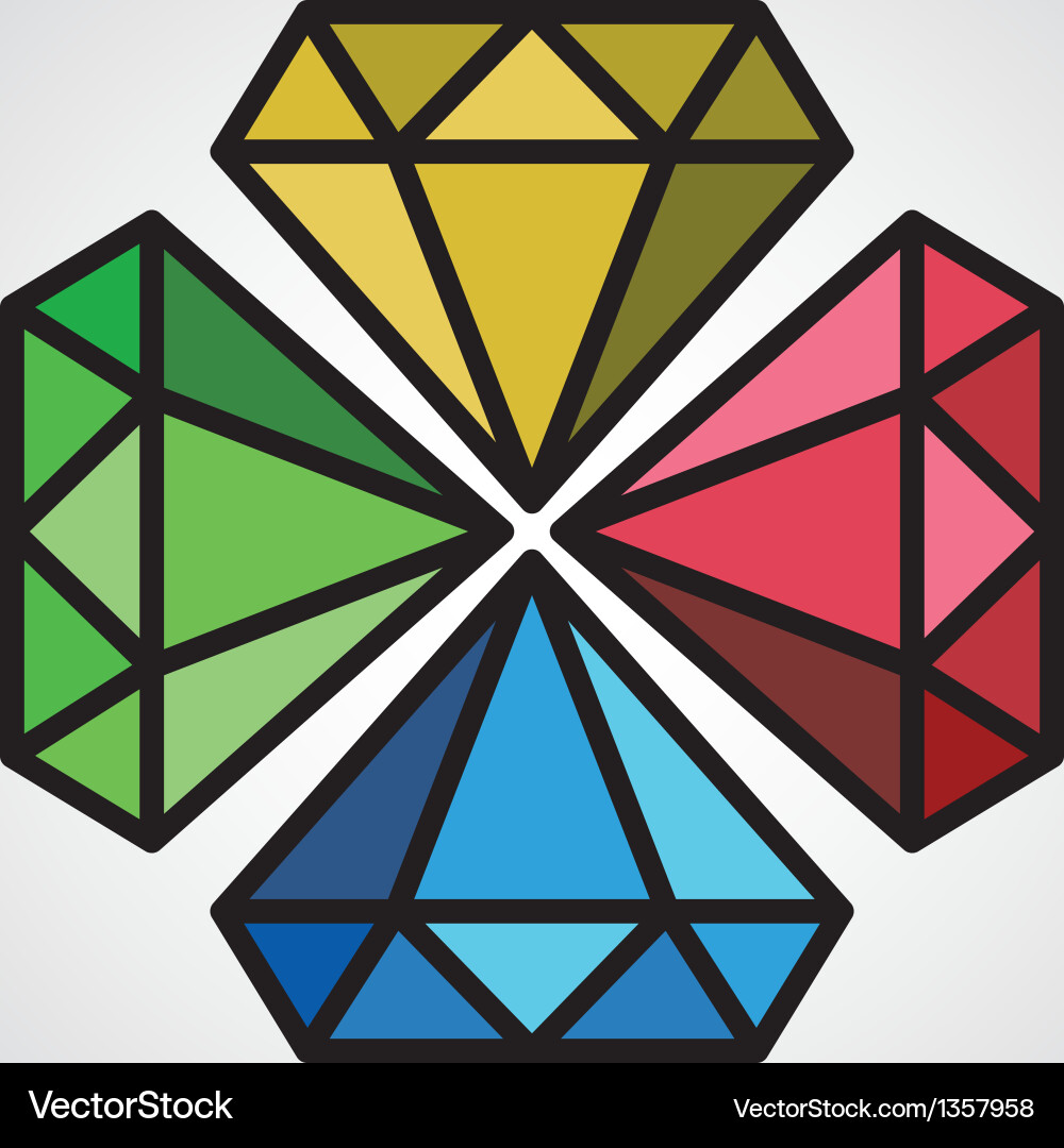 Diamond symbol Royalty Free Vector Image - VectorStock