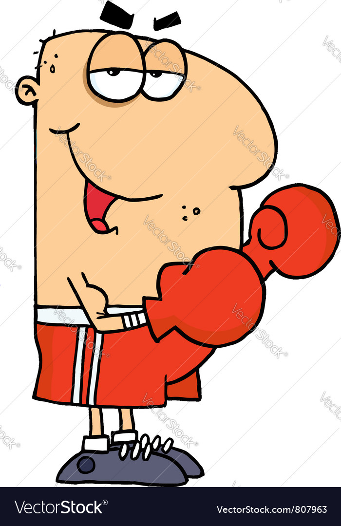 Cartoon Boxing Fighter Man Vector Image by HitToon - Image #807963 ...