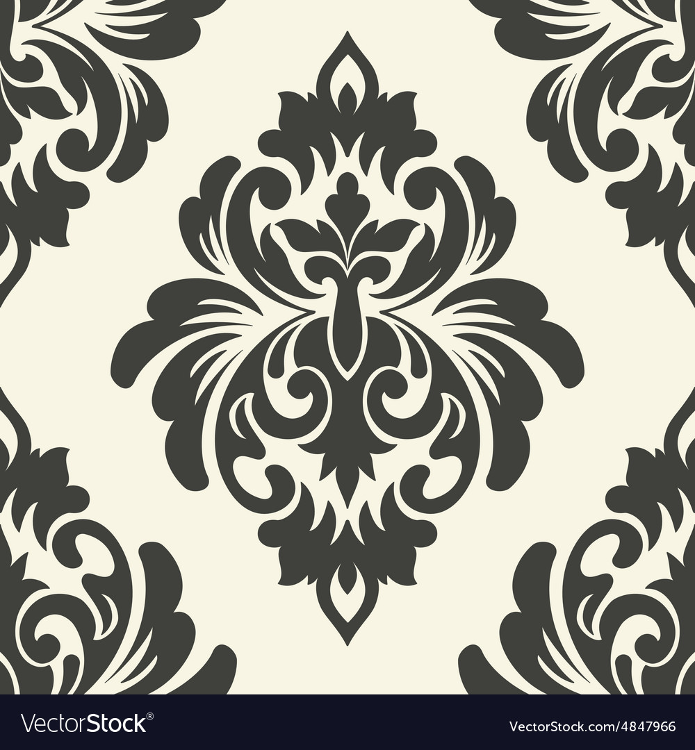 Damask seamless pattern element Royalty Free Vector Image