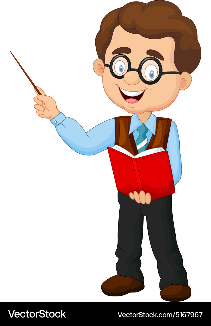 Cartoon male teacher Royalty Free Vector Image