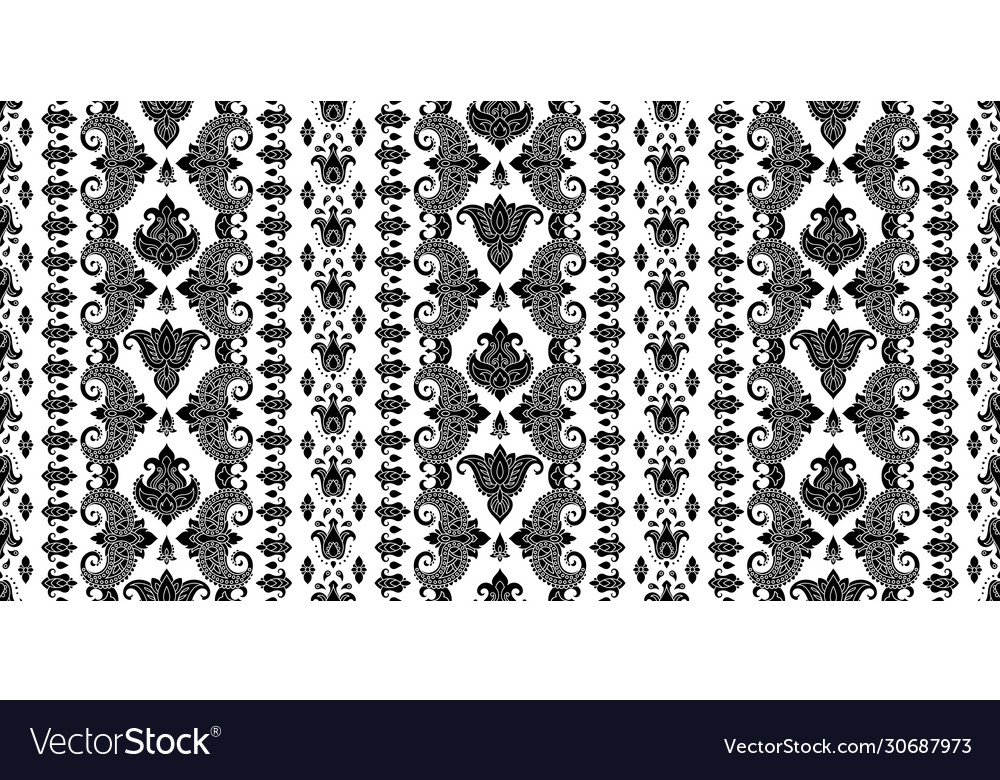 Rectangular seamless boho print design Royalty Free Vector