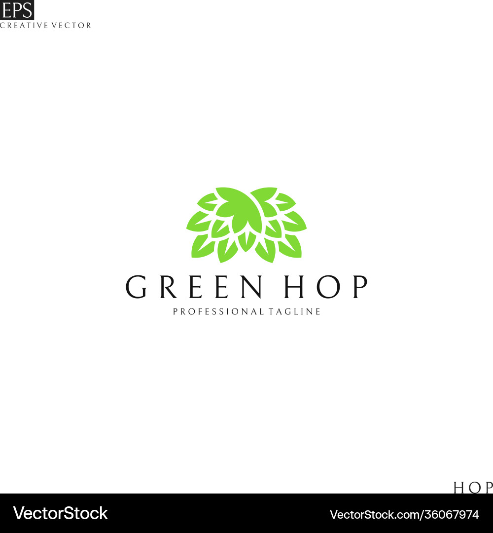 Hop logo template Royalty Free Vector Image - VectorStock