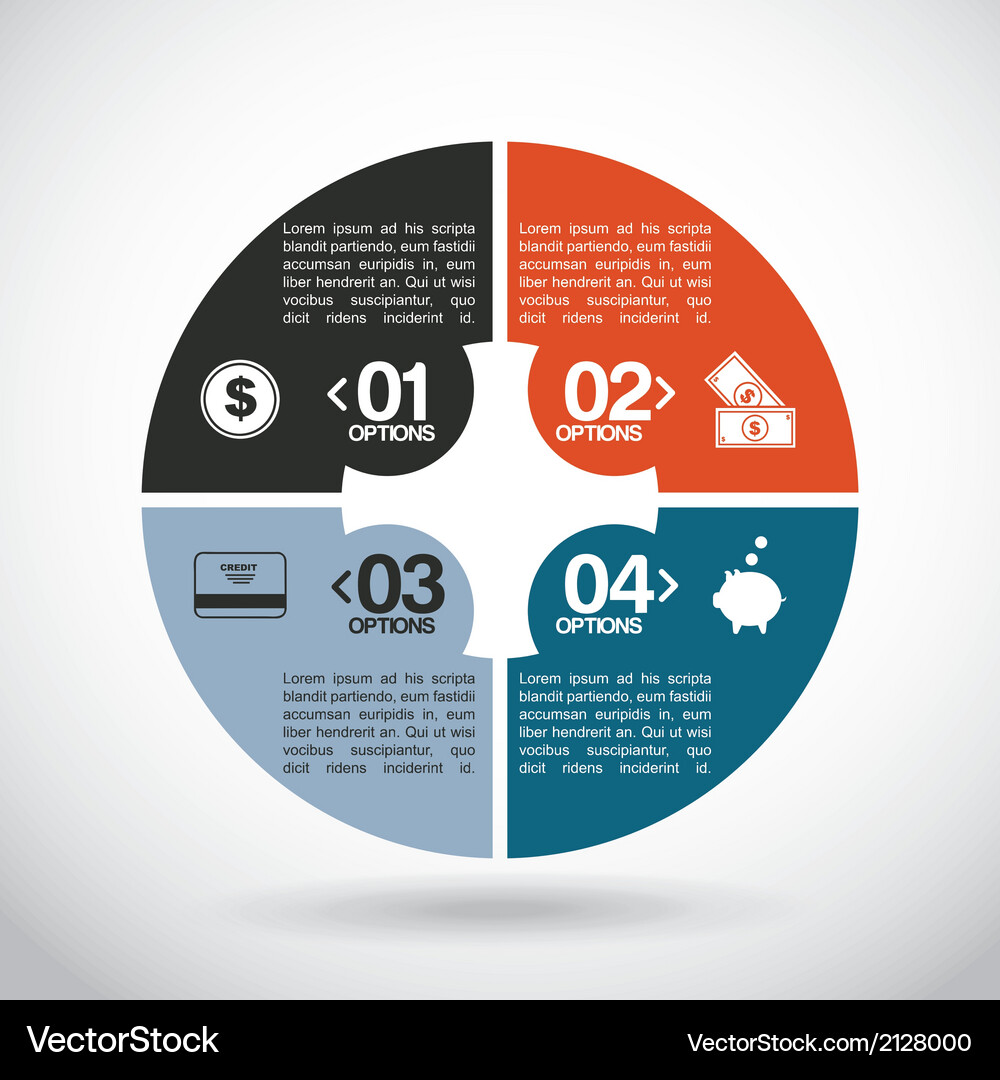 Infographics design over gray background Vector Image