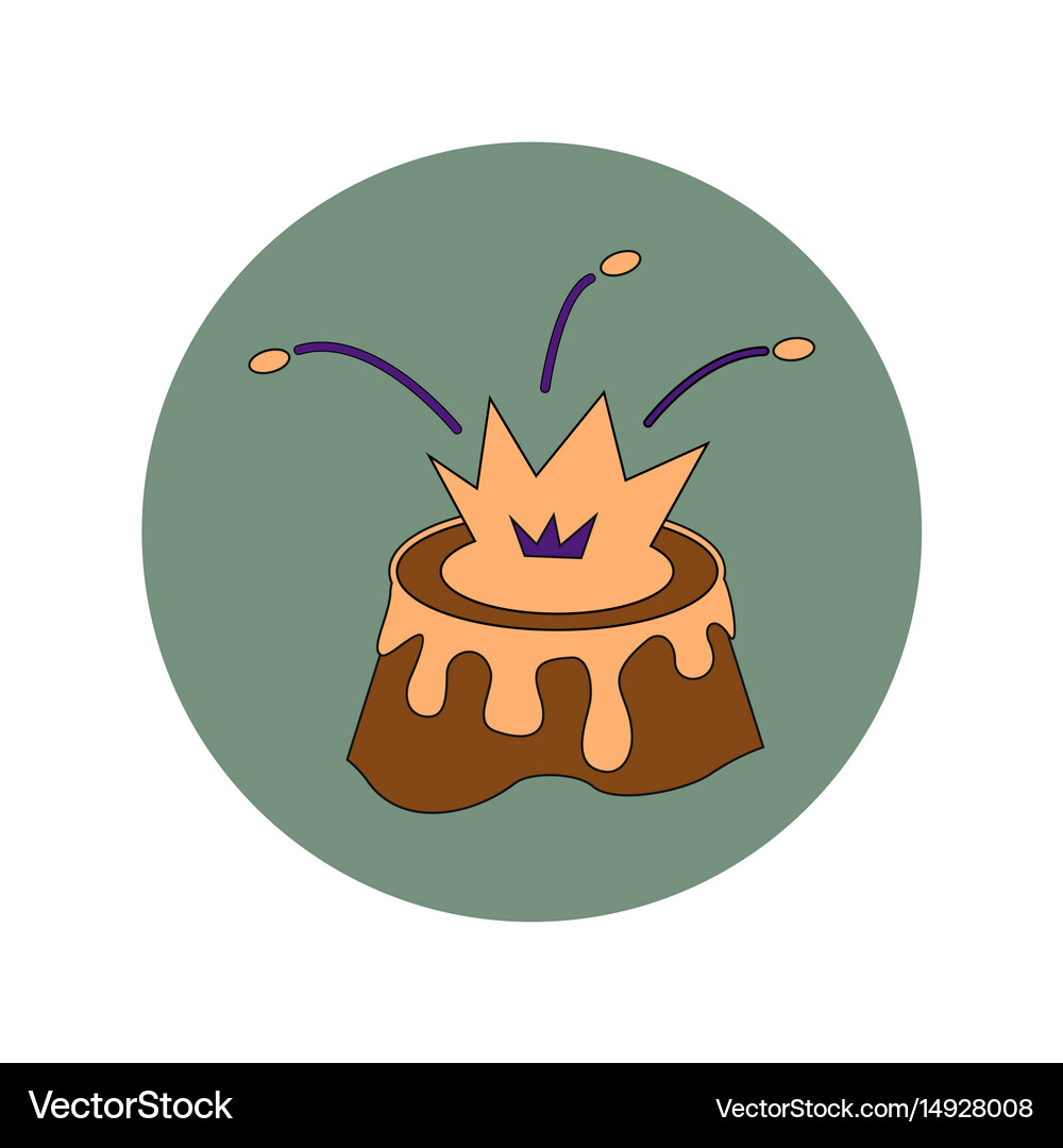 volcano heart - Stock Image - Everypixel