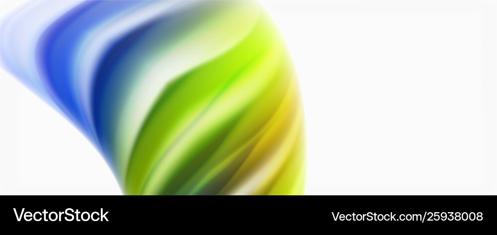 Modern liquid color flow on white - colorful flow Vector Image