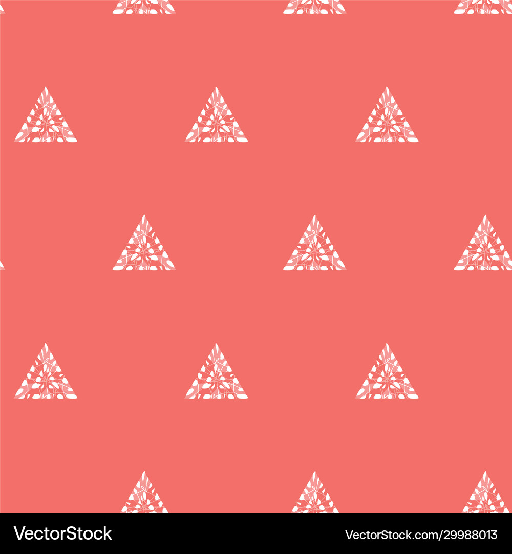 Red shibori simple triangles polka dot Royalty Free Vector