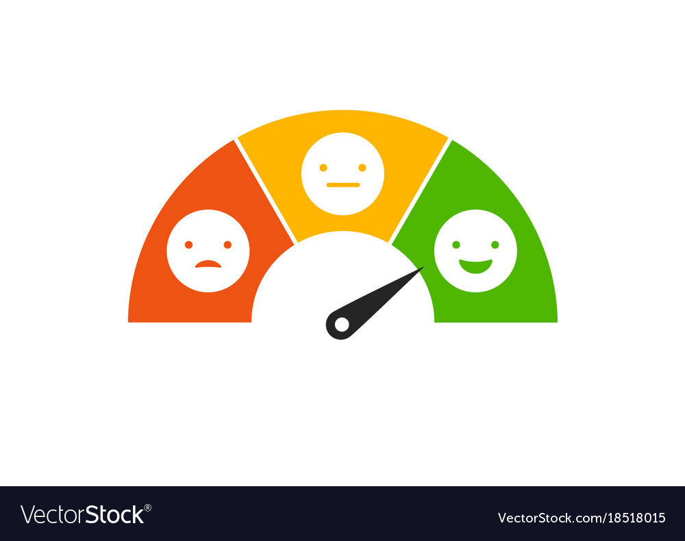 Emoticons scale feedback request Royalty Free Vector Image