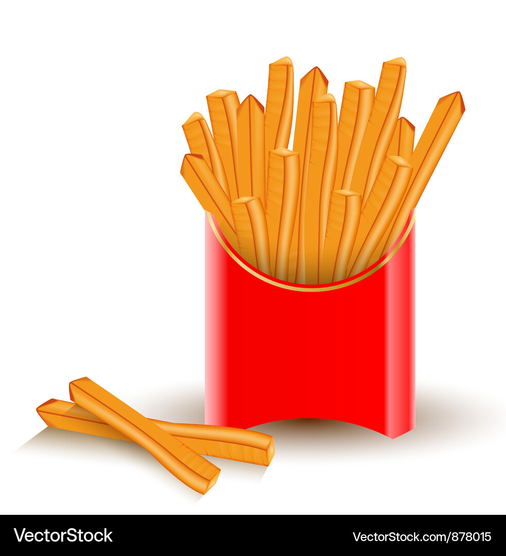 French fries Royalty Free Vector Image - VectorStock