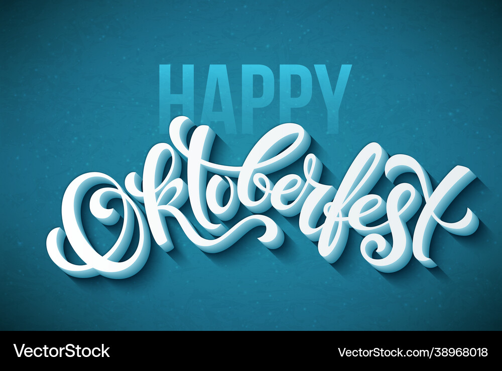 Happy oktoberfest poster Royalty Free Vector Image