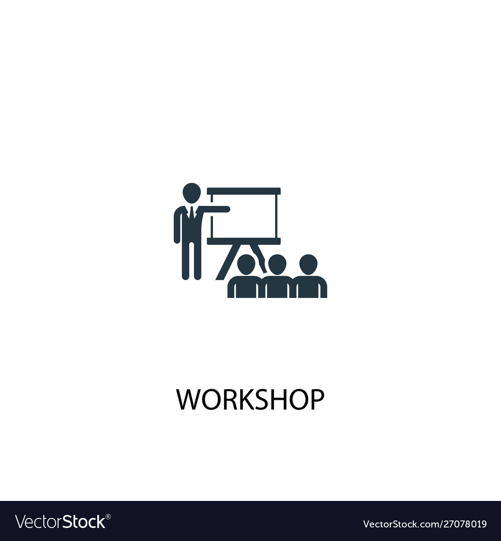 Workshop icon simple element Royalty Free Vector Image