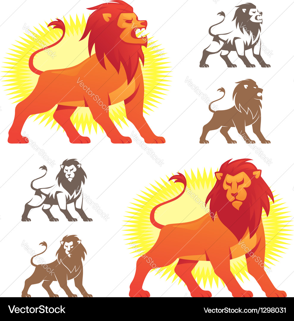 Lion Symbols Royalty Free Vector Image - VectorStock