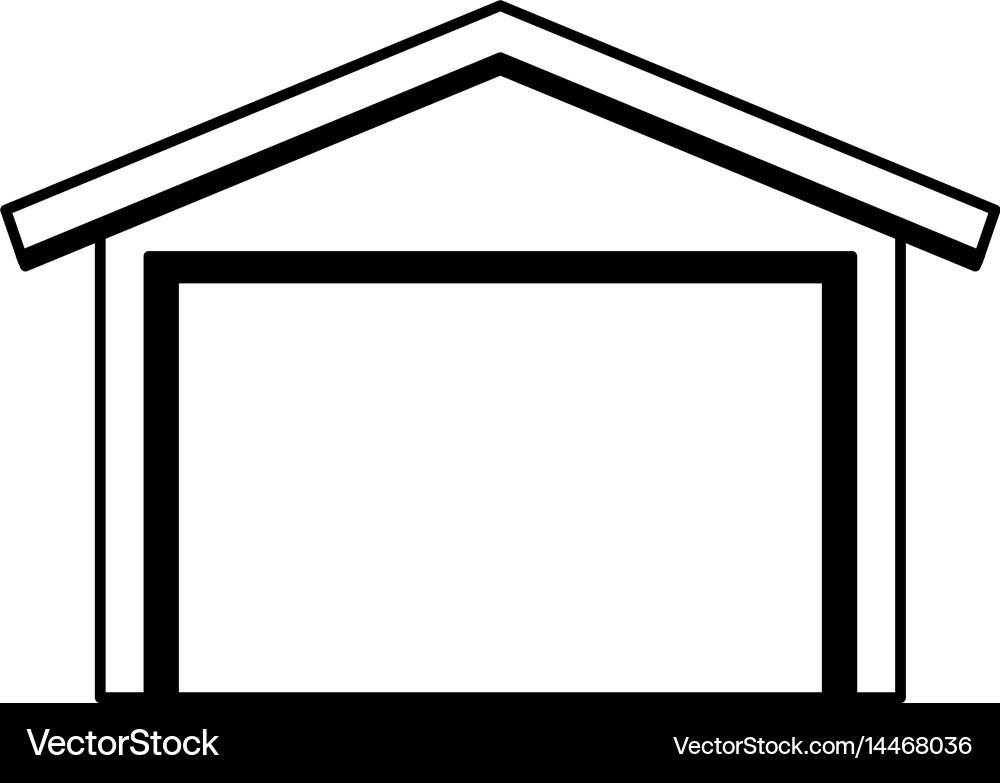 Warehouse building isolated icon Royalty Free Vector Image