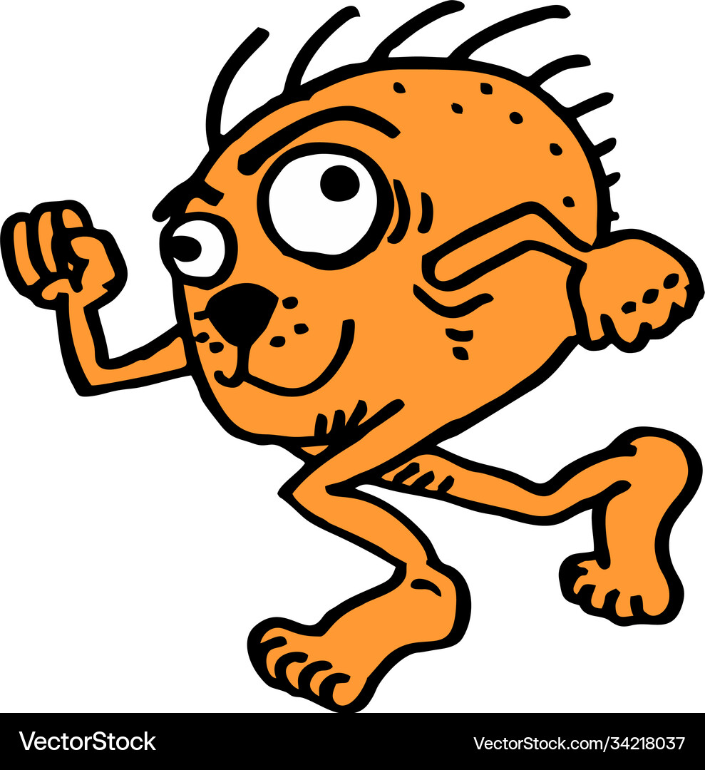 Running animal draw Royalty Free Vector Image - VectorStock