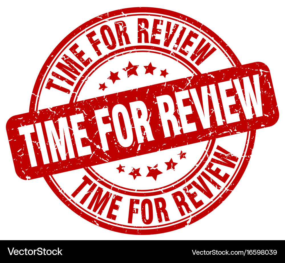 Time for review stamp Royalty Free Vector Image