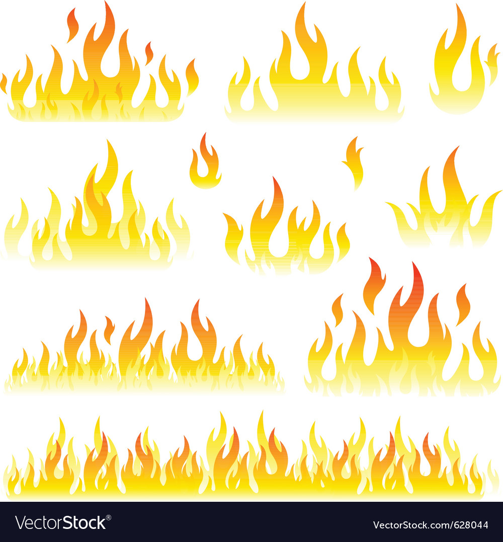 Flames Royalty Free Vector Image - VectorStock