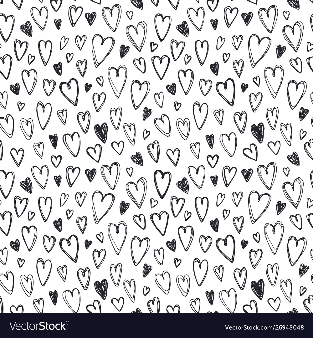 Hearts seamless pattern Royalty Free Vector Image