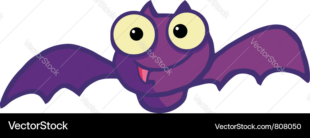 Flying Purple Vampire Bat Royalty Free Vector Image
