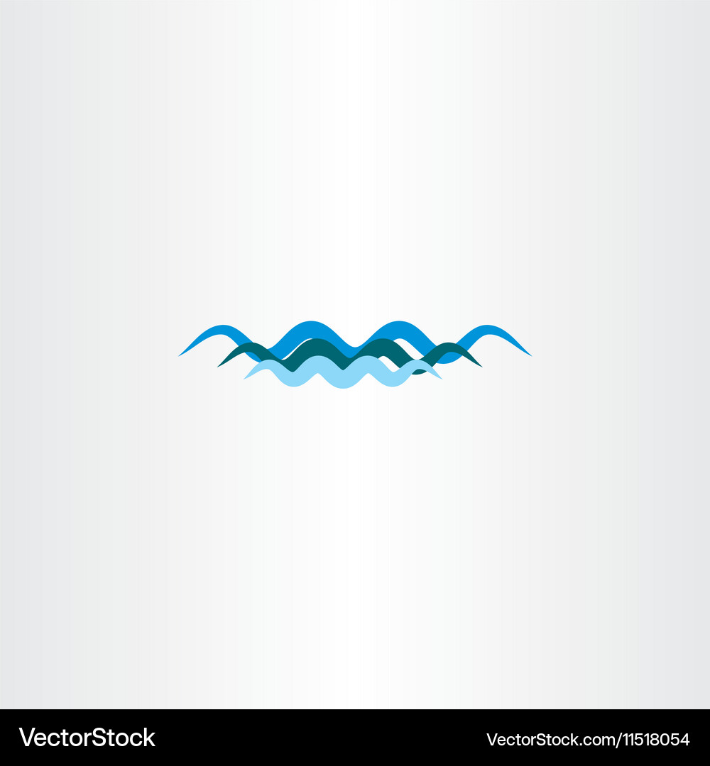 Water river wave symbol icon element Royalty Free Vector