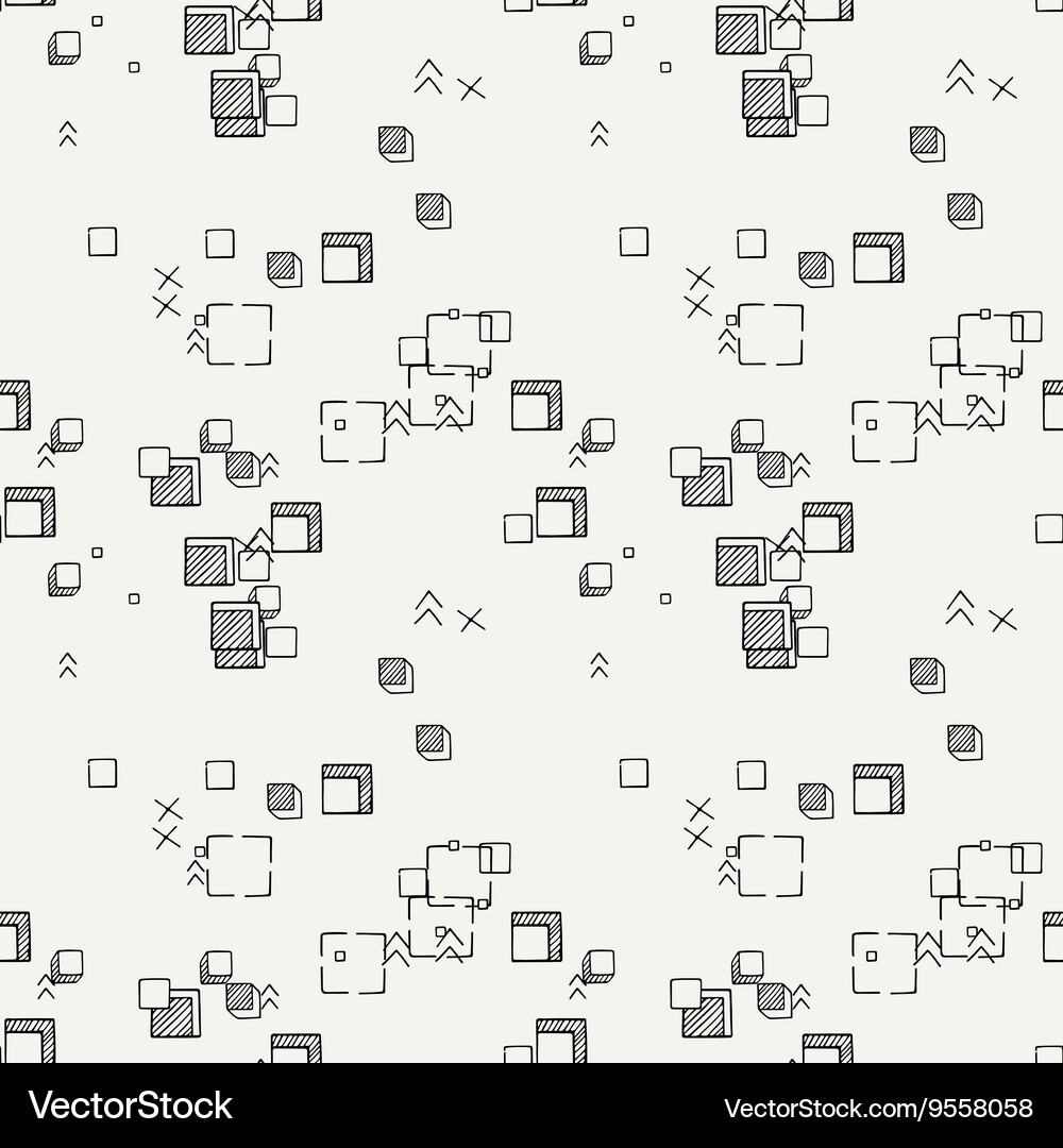 Hand drawn doodle seamless pattern Royalty Free Vector Image