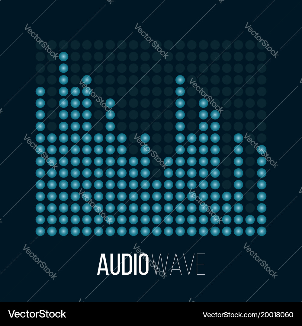 Sound wave abstract background Royalty Free Vector Image
