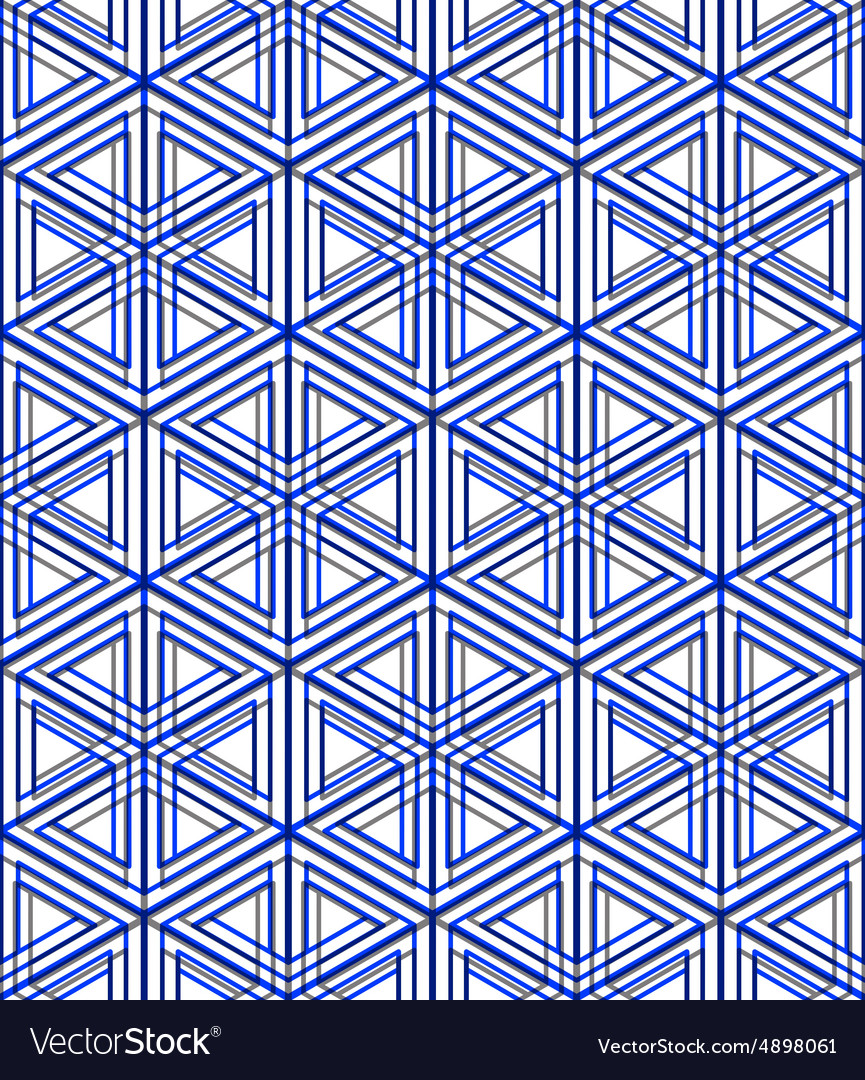 Colorful abstract geometric seamless 3d pattern Vector Image