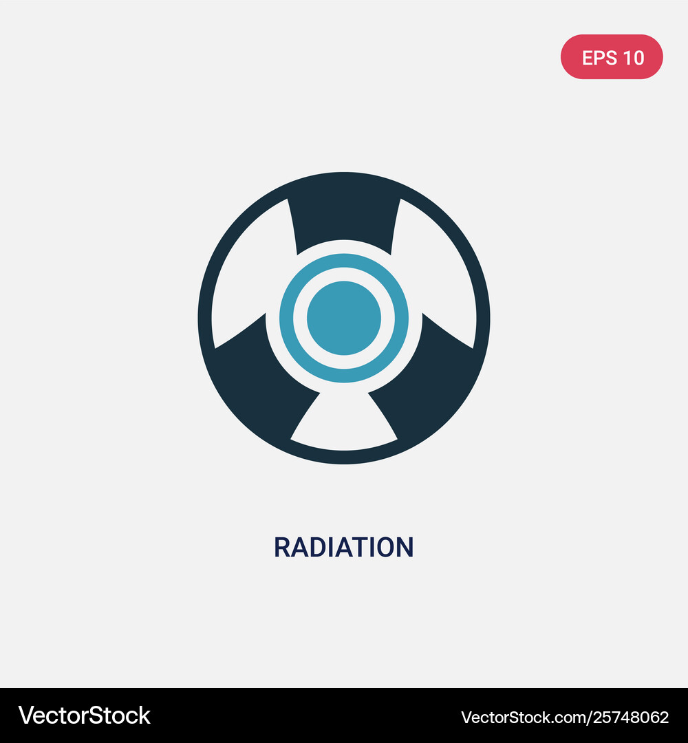 Two color radiation icon from science concept Vector Image
