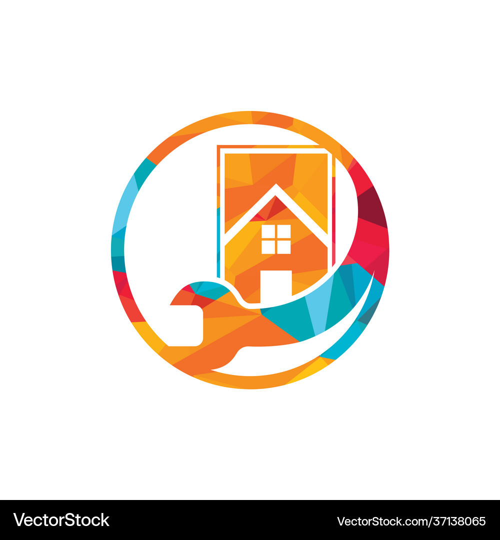 Home restoration and renovation service logo Vector Image
