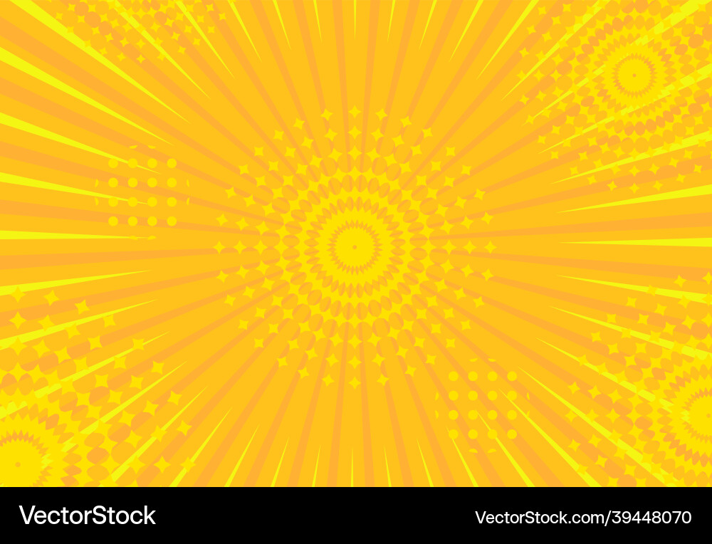 Art yellow comics Royalty Free Vector Image - VectorStock