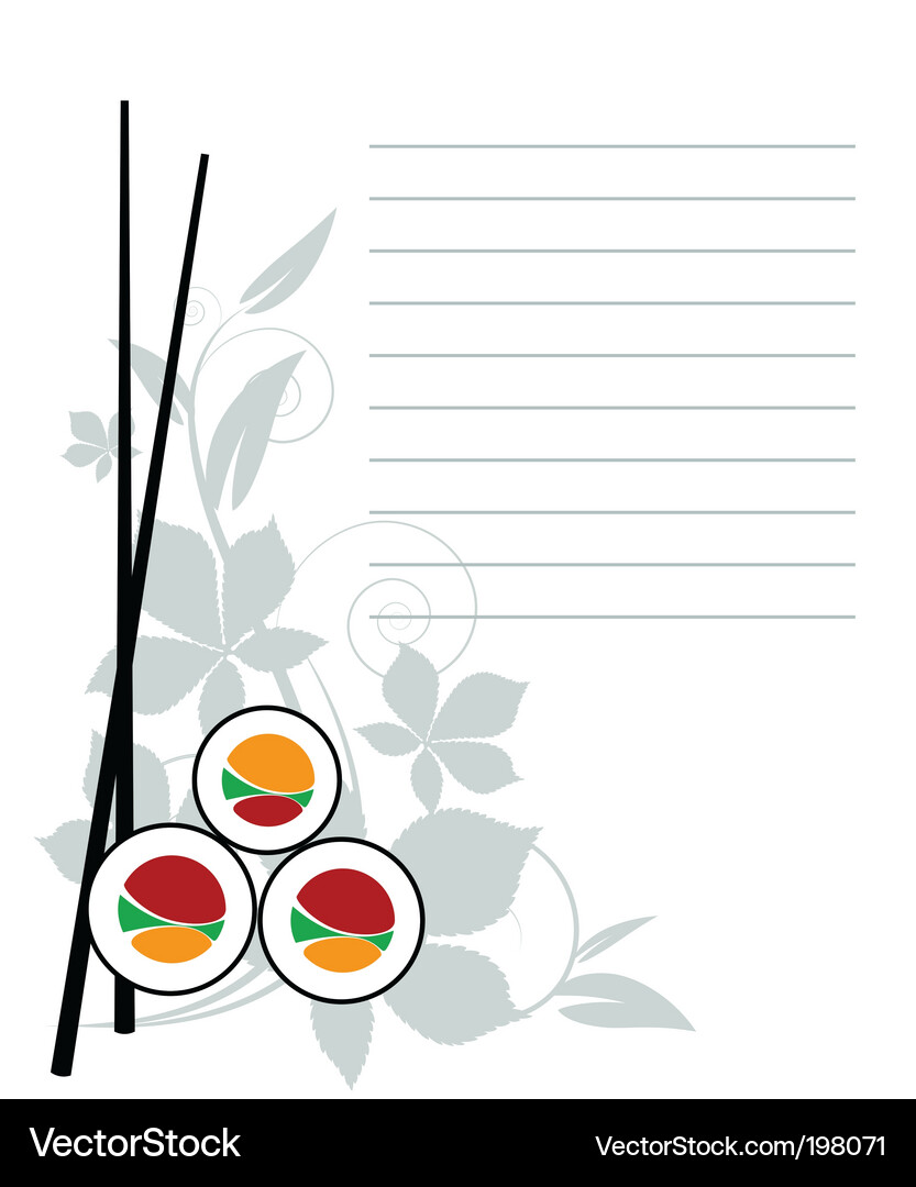 Sushi template Royalty Free Vector Image - VectorStock