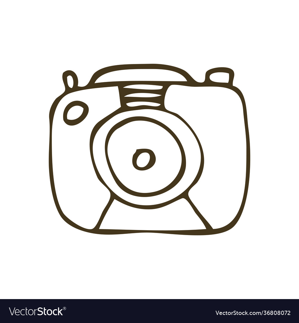 Camera doodle Royalty Free Vector Image - VectorStock
