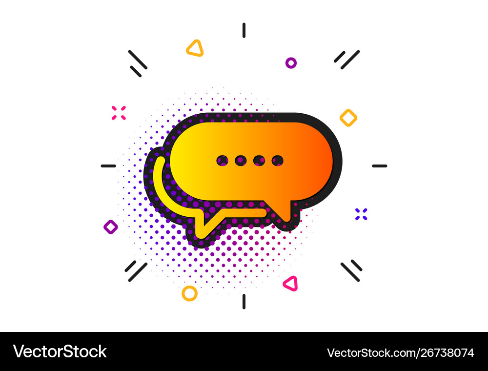 Dots message icon chat comment sign speech Vector Image
