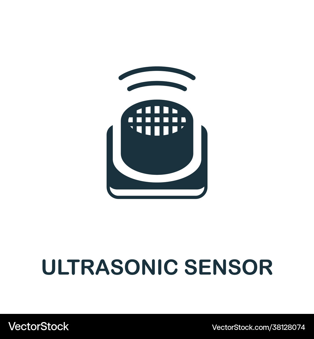 Ultrasonic sensor icon simple element from Vector Image