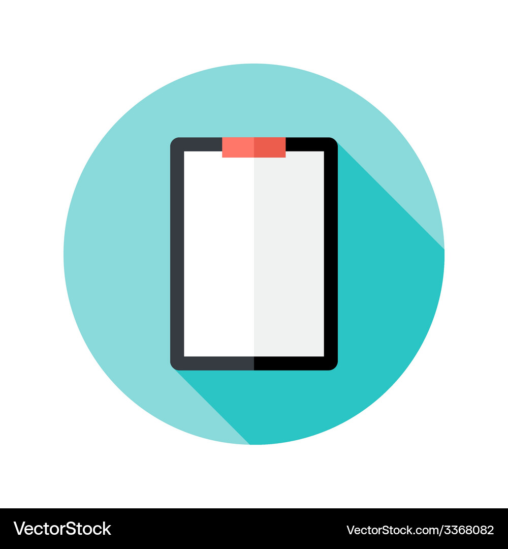 Clipboard with paper flat circle icon Royalty Free Vector