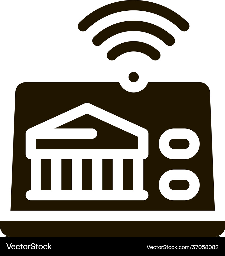 Wi-fi distribution through device icon Royalty Free Vector