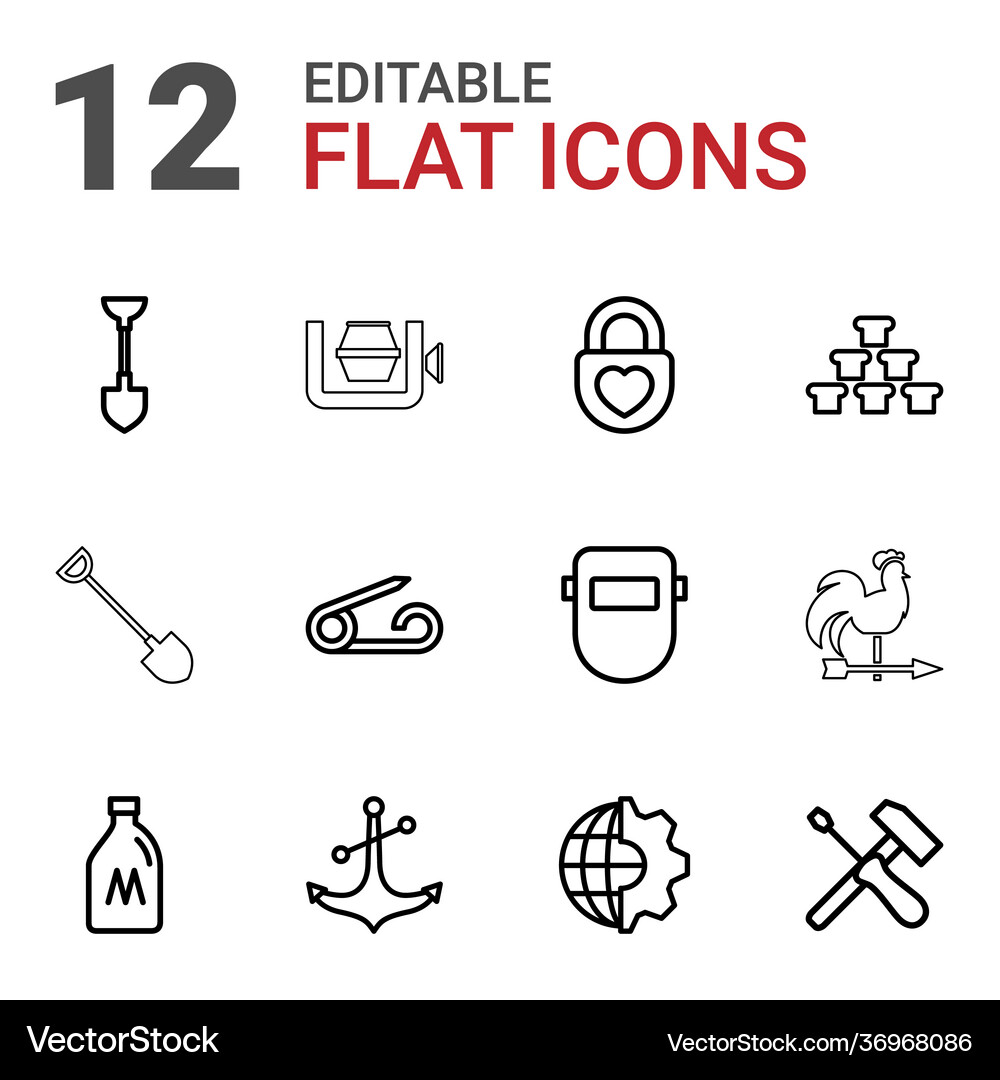 12 metal icons Royalty Free Vector Image - VectorStock