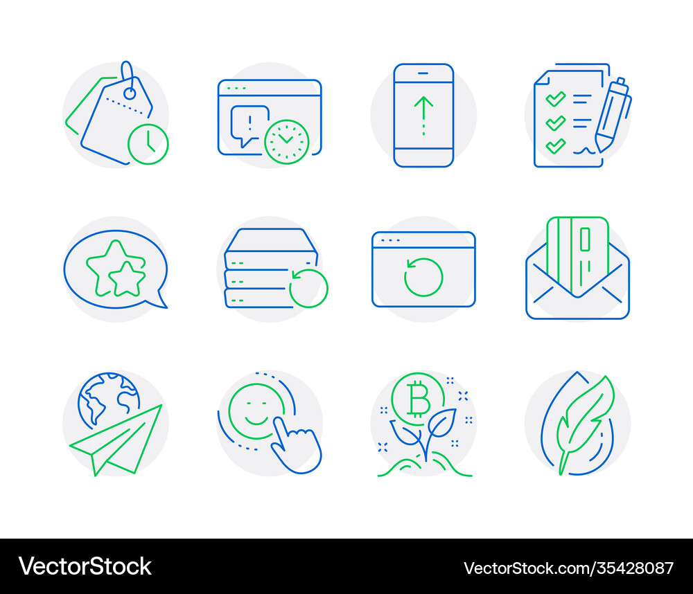 Technology icons set included icon as project Vector Image