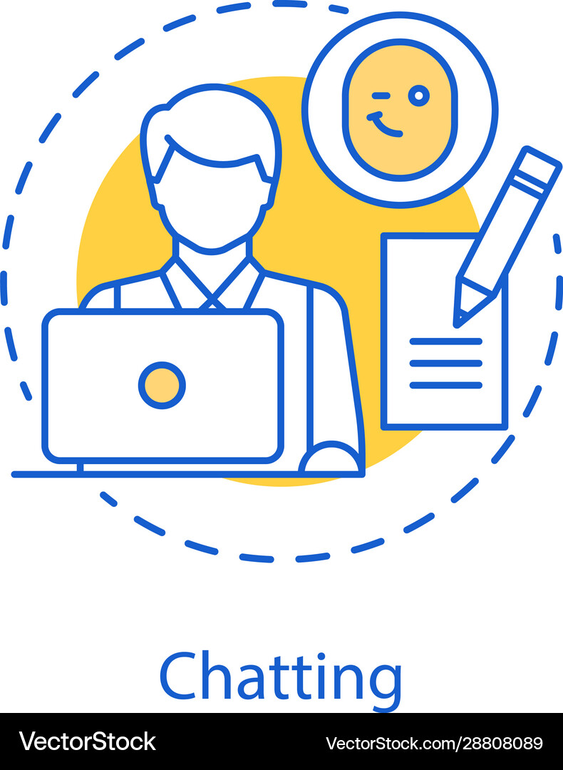 Chatting concept icon Royalty Free Vector Image