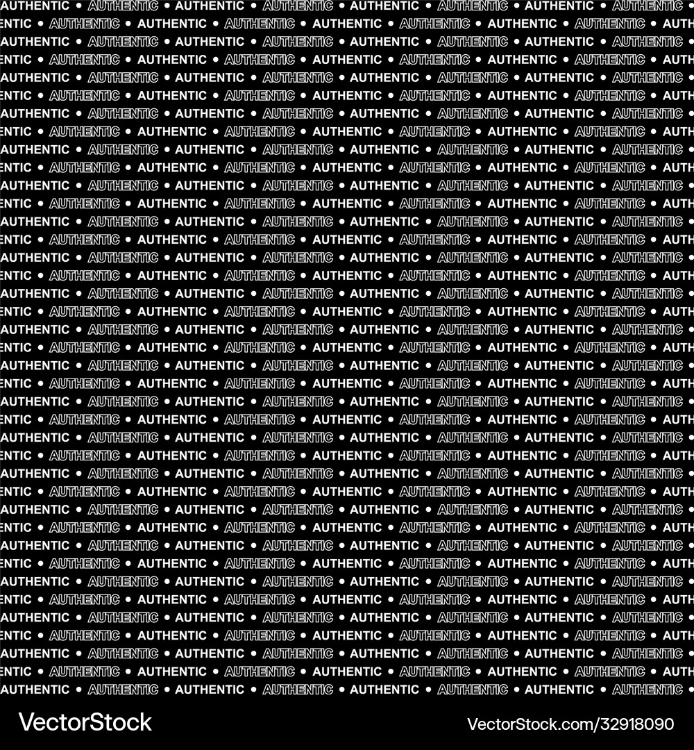 Authentic word pattern background fashion Vector Image