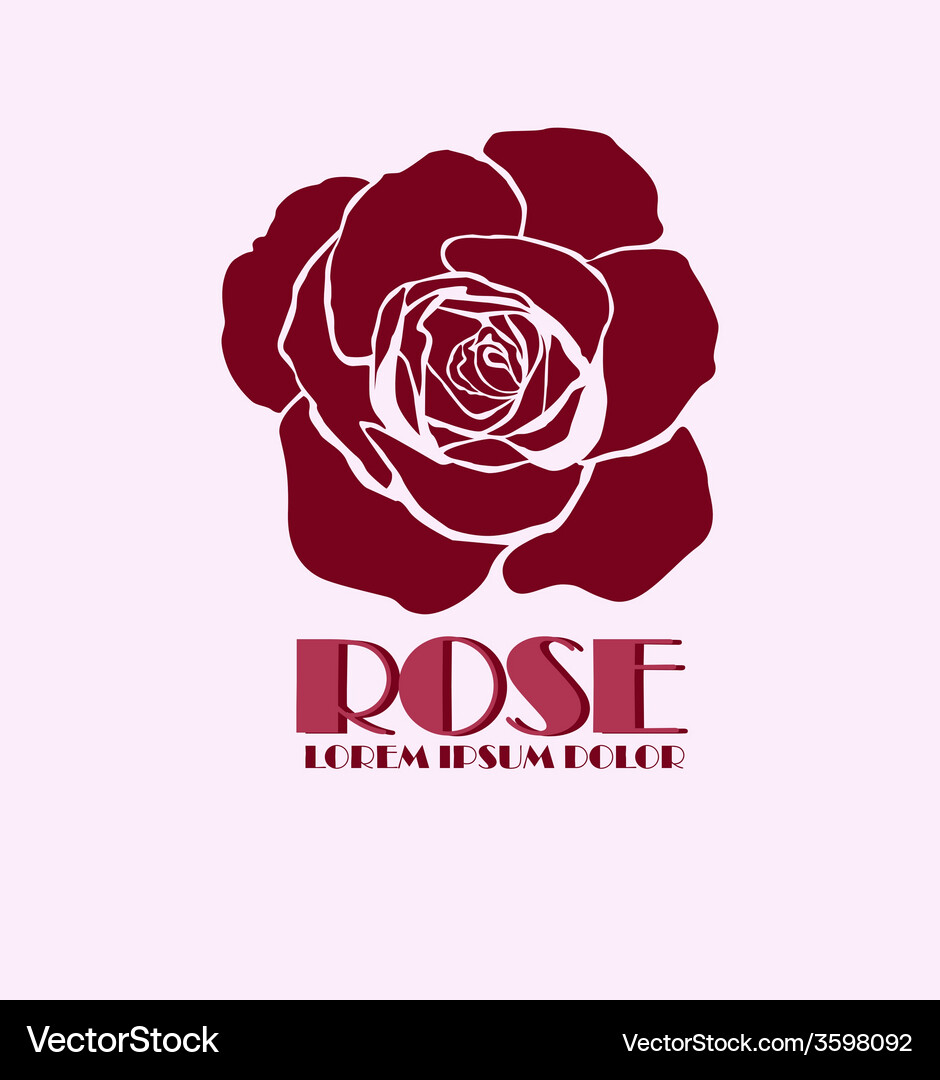 Rose logo design template Royalty Free Vector Image